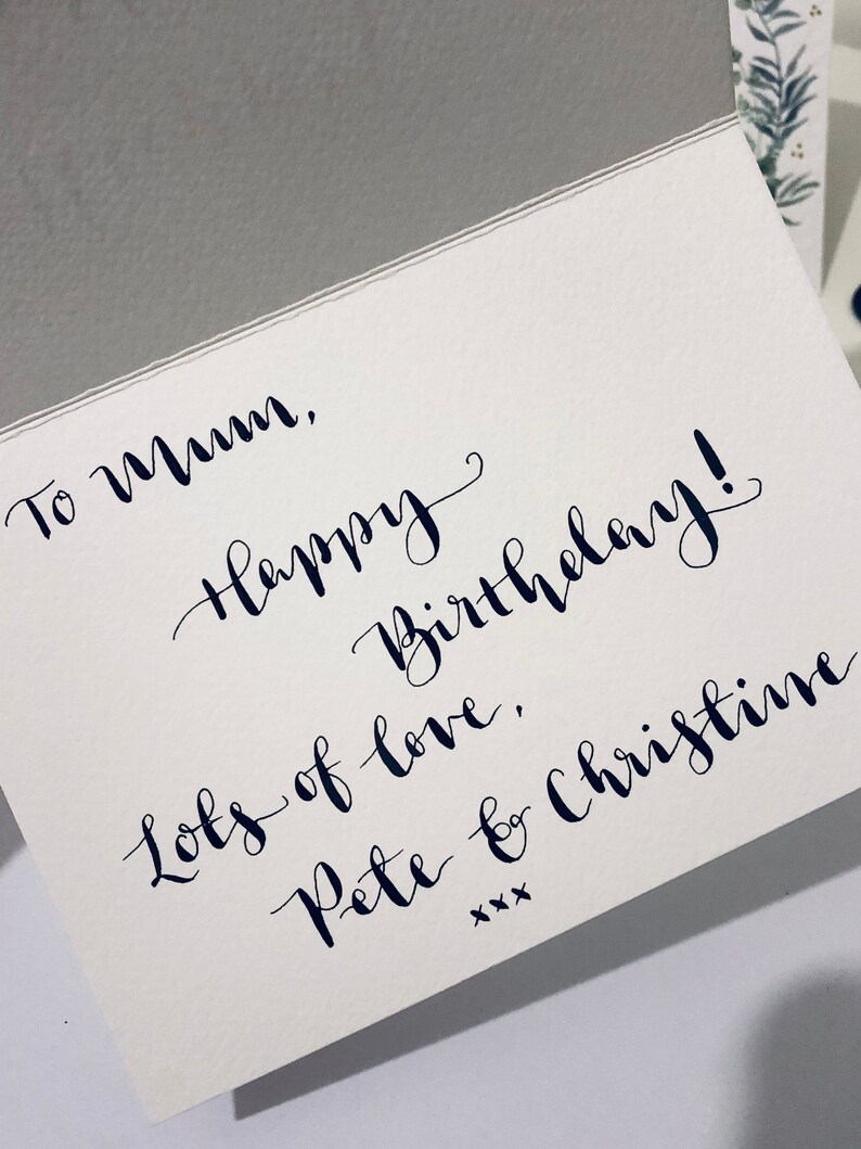 CUSTOM PRINTED CARDS Handwritten Message Personalised - Etsy