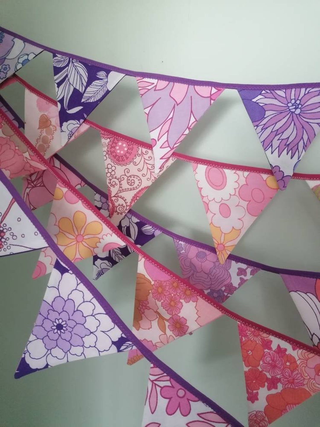 Very Retro 1970s Flower Power Bunting. - Etsy