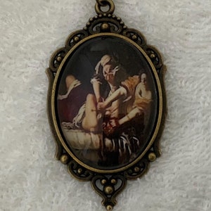 Judith Beheading Holofernes- Italian Baroque Art Print Pendant Necklace ...