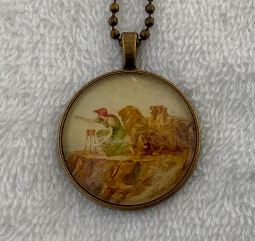 Circe Art Print Pendant Necklace Frederick Stewart Church Lions Witch ...