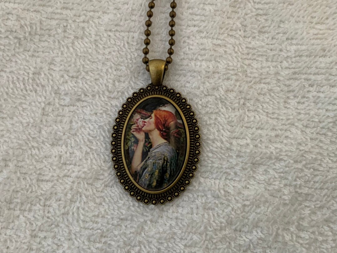 Romantic Pre-raphaelite Art Print Pendant Necklace John William ...