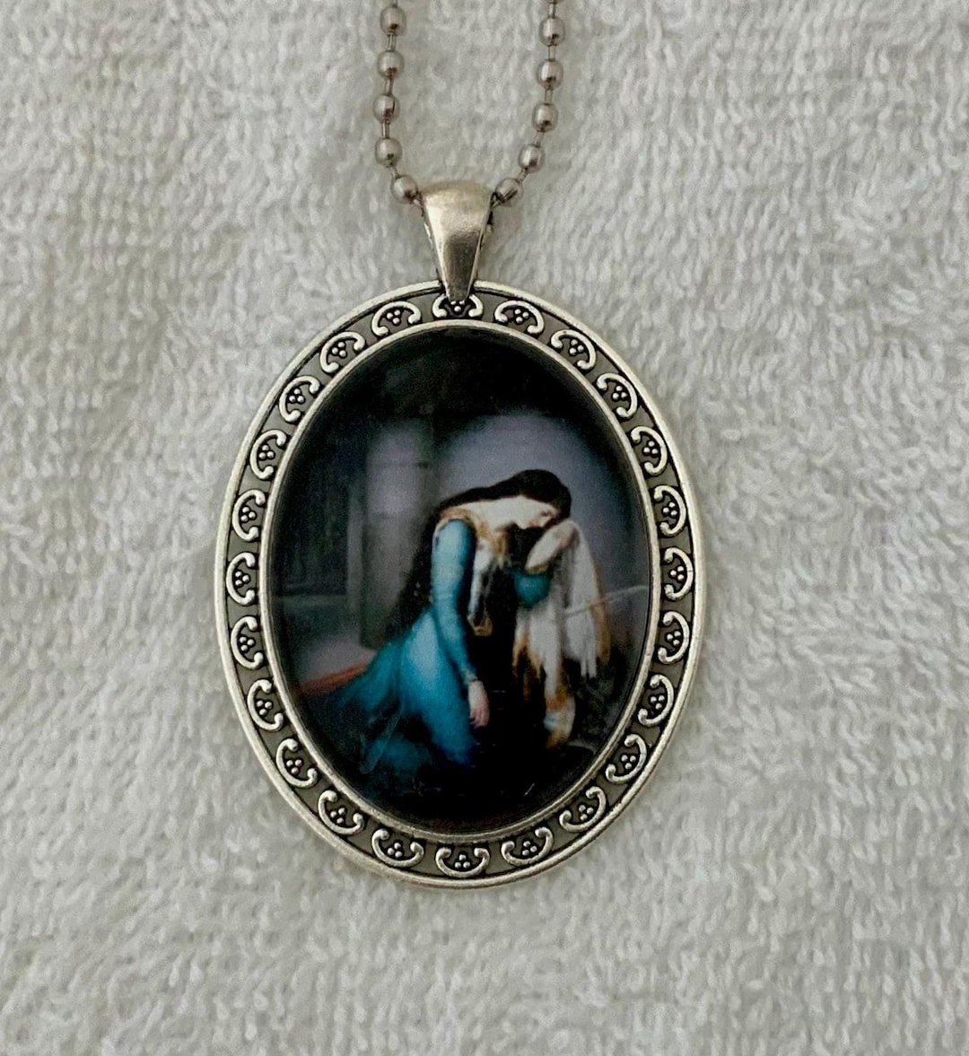 Joan of Arc in Prison- French Art Print Pendant Necklace - Etsy