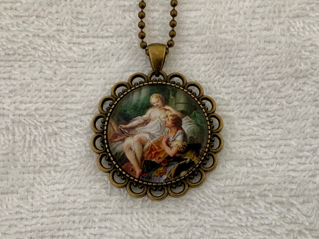 Francois Boucher Rococo Art Print Pendant Necklace Rinaldo and Armida ...
