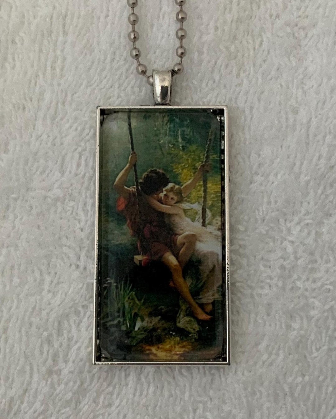 Springtime- Pierre-auguste Cot- French Art Print Pendant Necklace ...