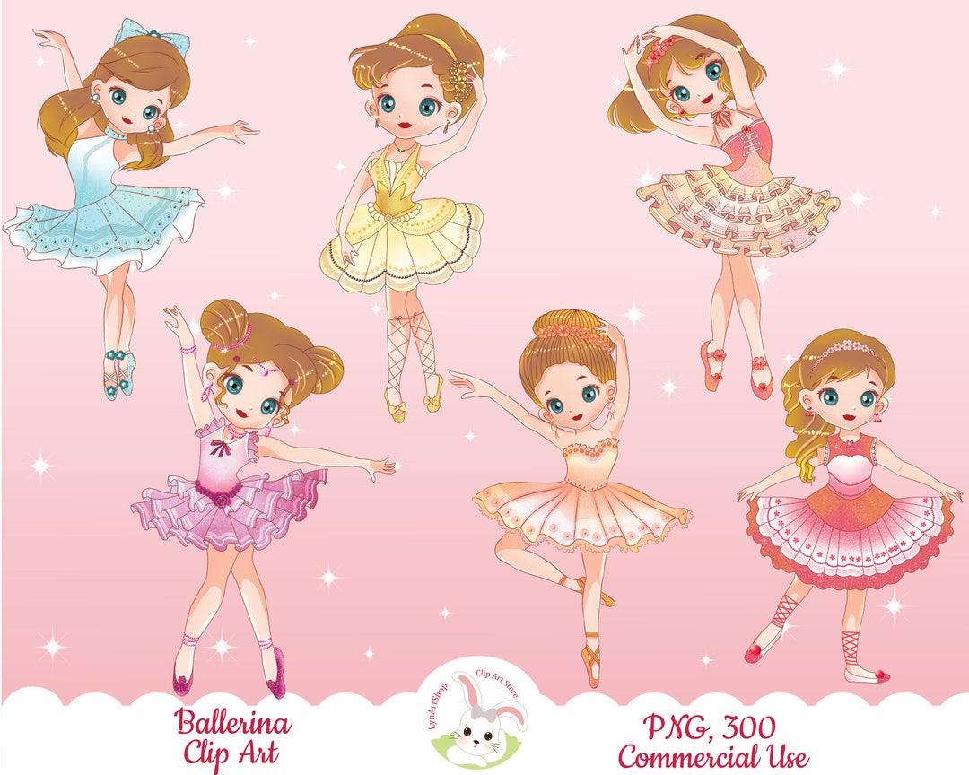 Ballerina Clipart, Ballerina Clip Art, Cute Ballerina, Dancing Girl ...