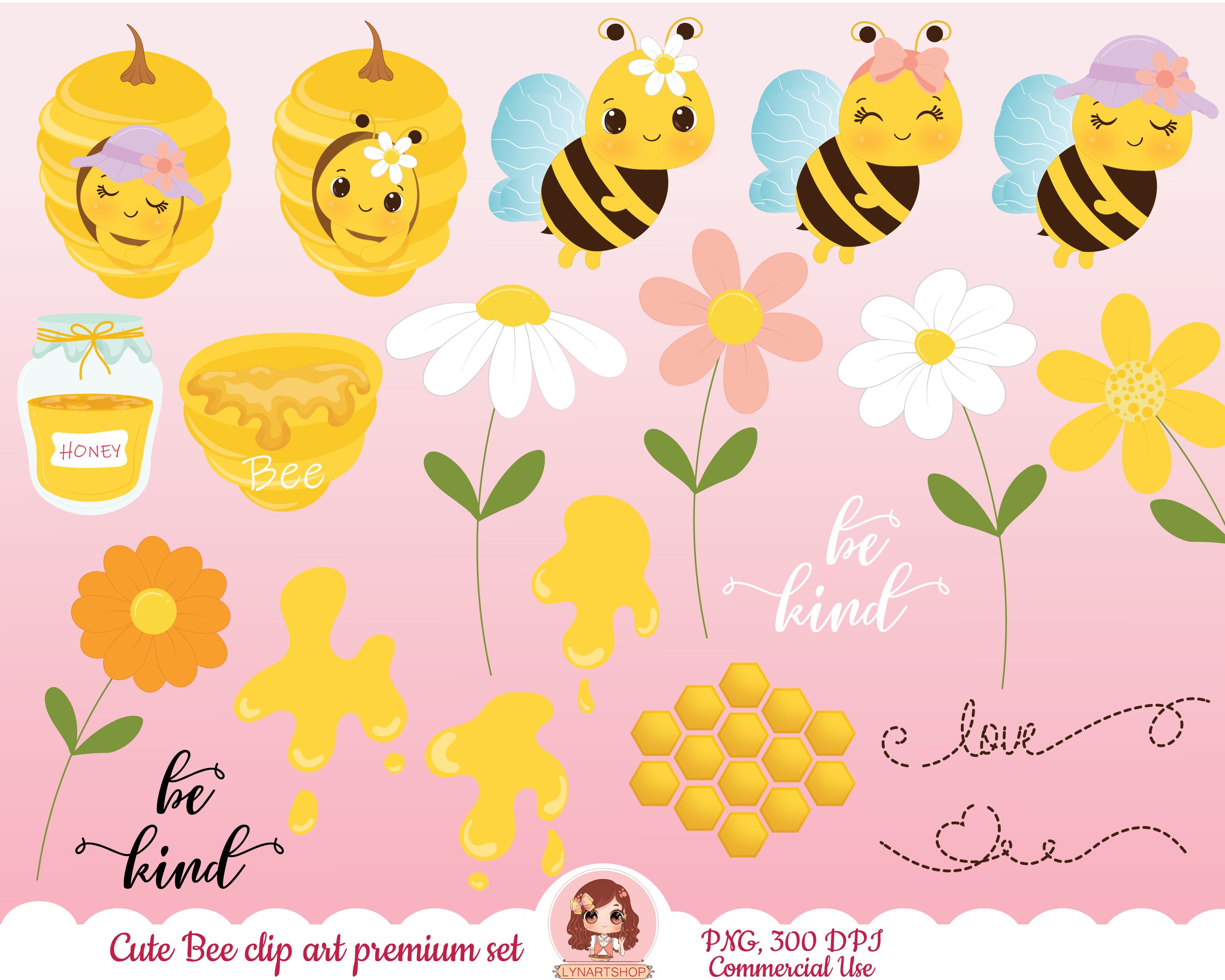 Cute Bee Clip Art, Cute Bee, Honeybee Clipart, Busy Bees Clip Art ...