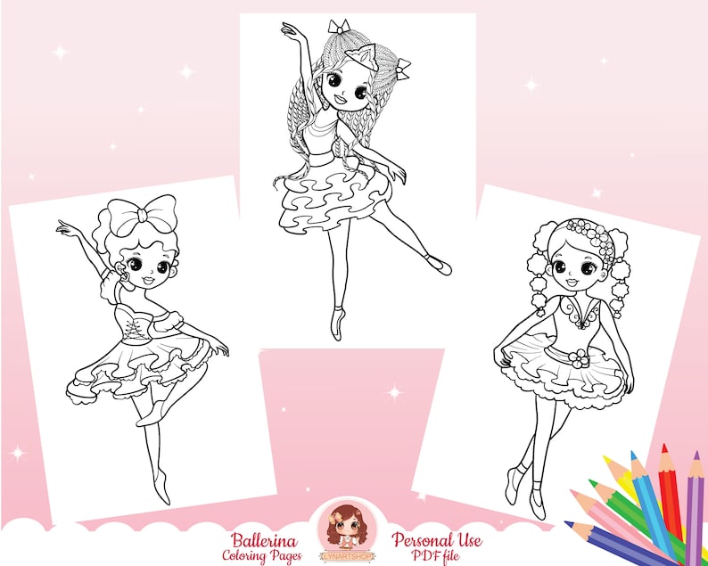 African Ballerina Coloring Pages for Kids, Printable Coloring Sheets ...