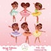 African Ballerina Clipart, Ballerina Clip Art, Cute Black Ballerina ...
