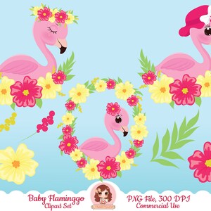 Flamingo Clipart, Baby Flamingo Clipart, Cute Flamingo Clip Art ...