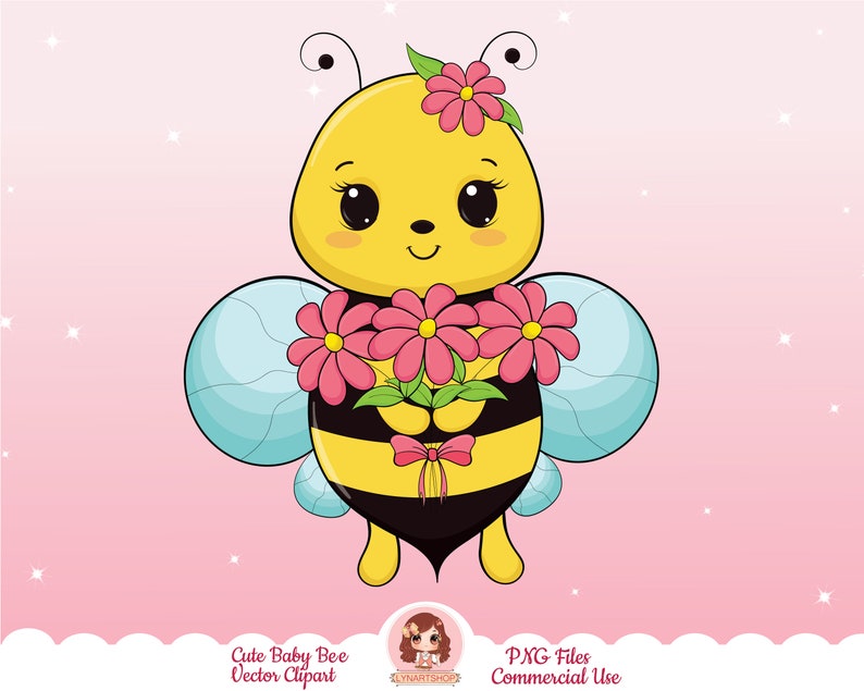Cute Bee Clip Art Honeybee Clipart Cute Bees Busy Bee Clip - Etsy