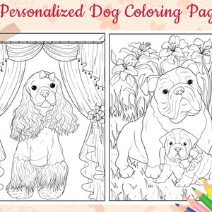 Customized Photo Coloring Pages, Personalized Dog Coloring Page ...