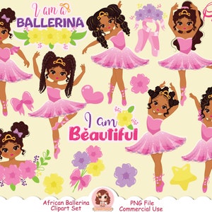 African Ballerina Clipart, Ballerina Clip Art, Cute Black Ballerina ...