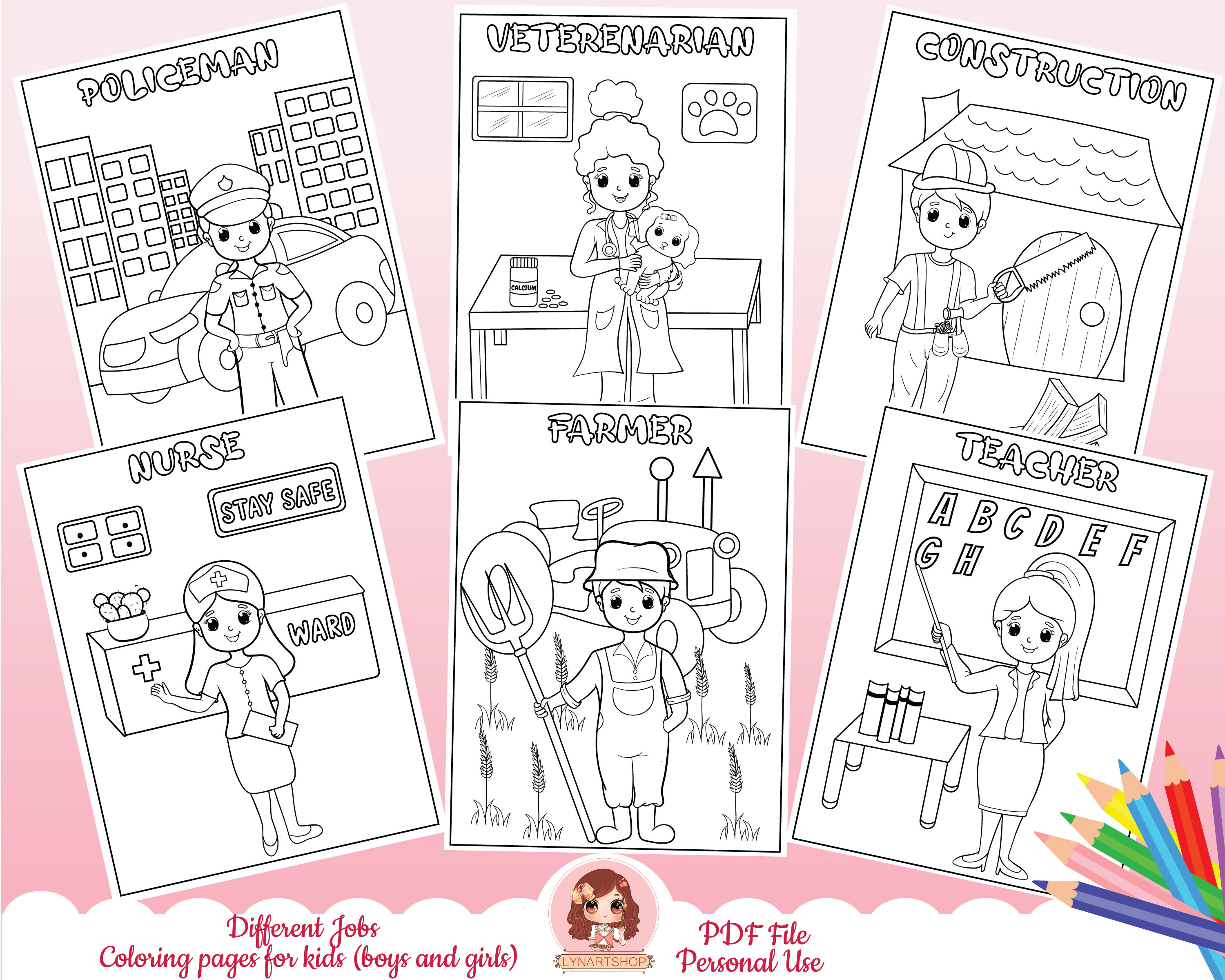 Inspiring Careers & Occupation Coloring Pages for Kids | Etsy