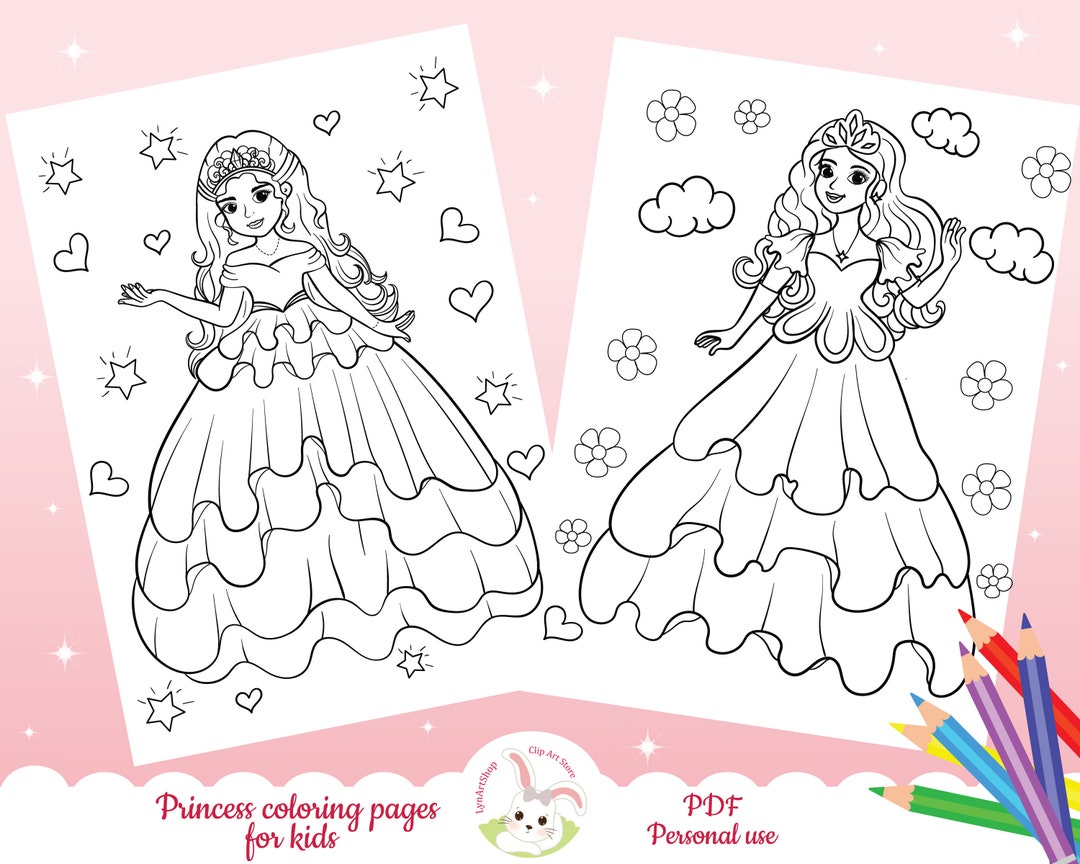 Princess Coloring Pages for Kids, Printable Coloring Pages for Kids ...