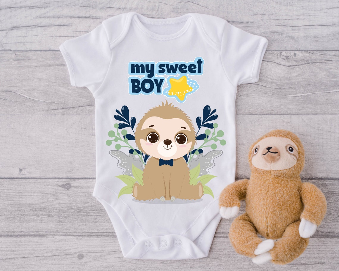 Cute Baby Boy Sloth Clipart PNG Sloths Clip Art Nursery Clip - Etsy