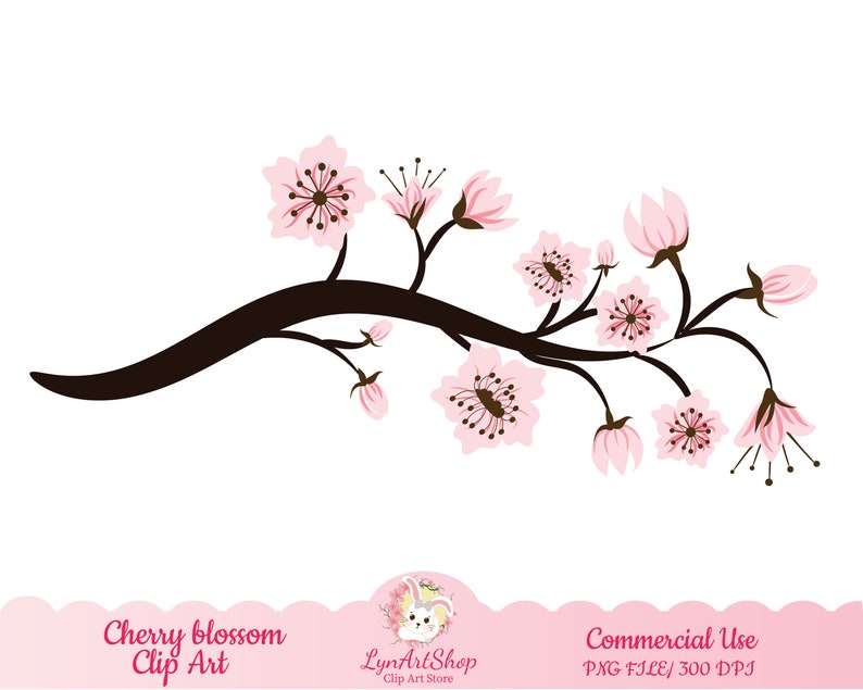 Chery Blossom Png/branch With Blossom Flowers/sakura Cricut/cherry ...