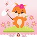 Fox Clipart, Baby Girl Fox Clipart, Cute Fox Vector Clipart for Baby ...