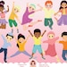 Cute Kids Clipart, Jumping Children, African American Kids, Happy, Joy ...