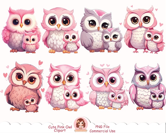 Pink Owl Clip Art The Little Pink Owl