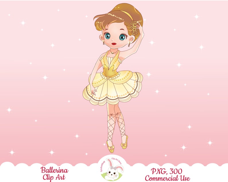Ballerina Clipart Ballerina Clip Art Cute Ballerina Dancing - Etsy