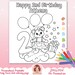 Personalized Printable Coloring Sheet Birthday Party Favor, Coloring ...