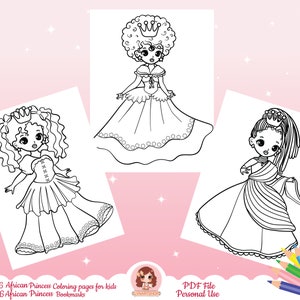 Black Princess Coloring Pages for Kids, Printable Coloring Pages for ...