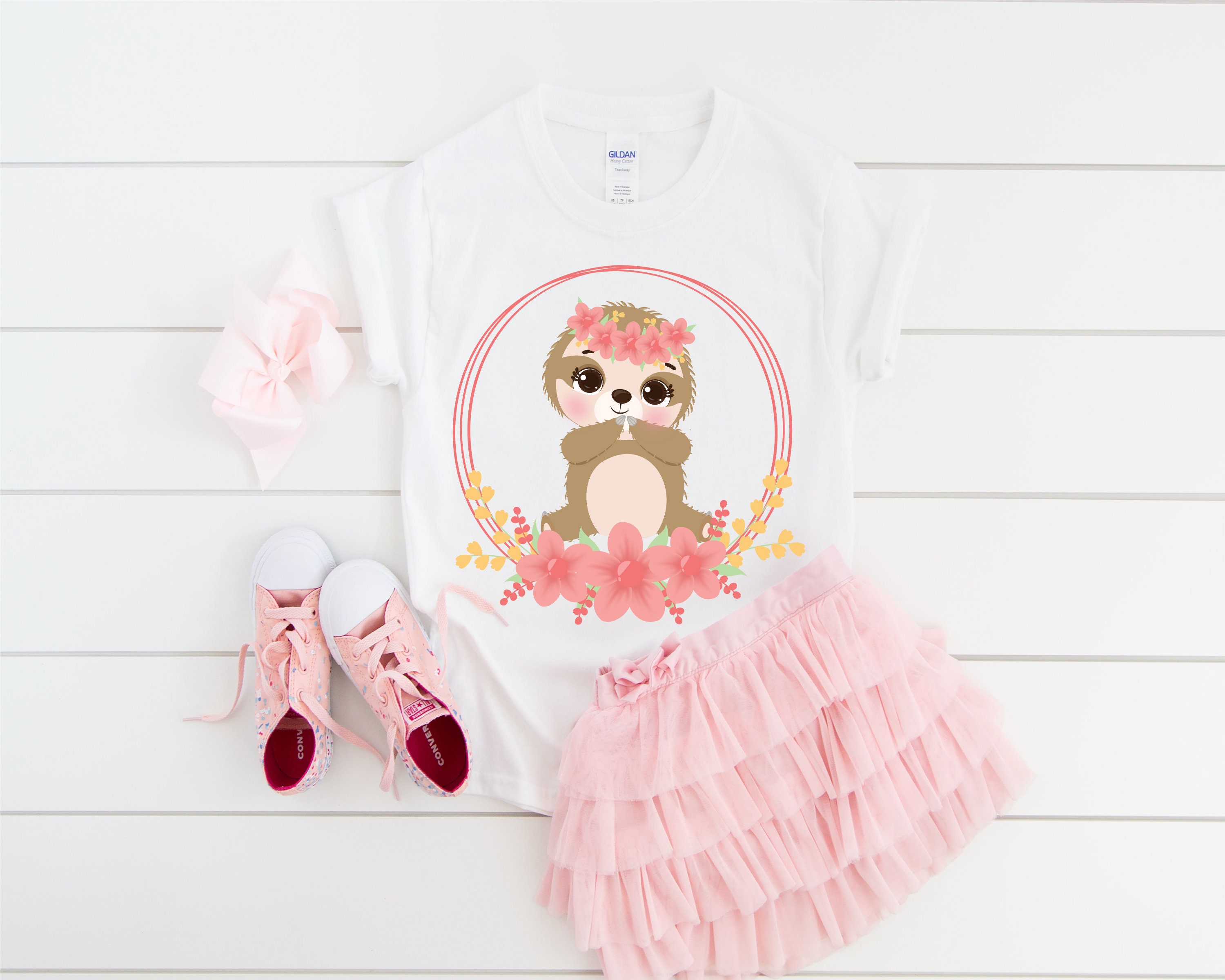 Sloth Clipart PNG, Baby Girl Sloth, Cute Sloth for Nursery Art, Sloths ...