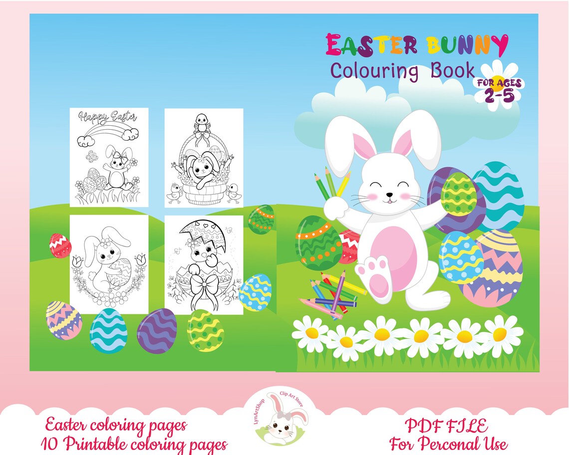 Easter Coloring Pages Printable, Easter Coloring Book Printable, Easter ...