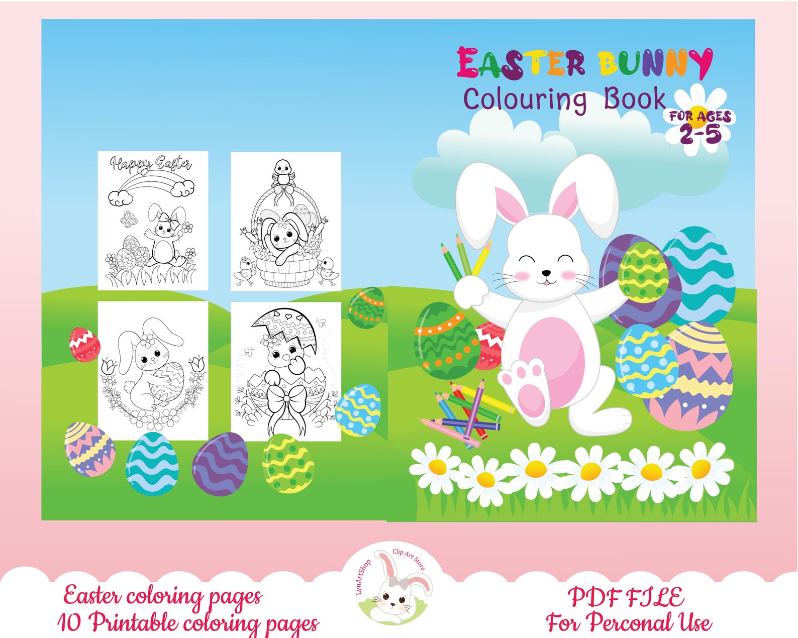 Easter Coloring Pages Printable, Easter Coloring Book Printable, Easter ...