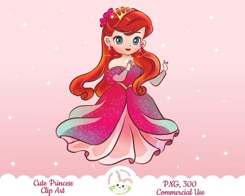 Cute Princess Cute Princesses Clipart Princess Clipart - Etsy