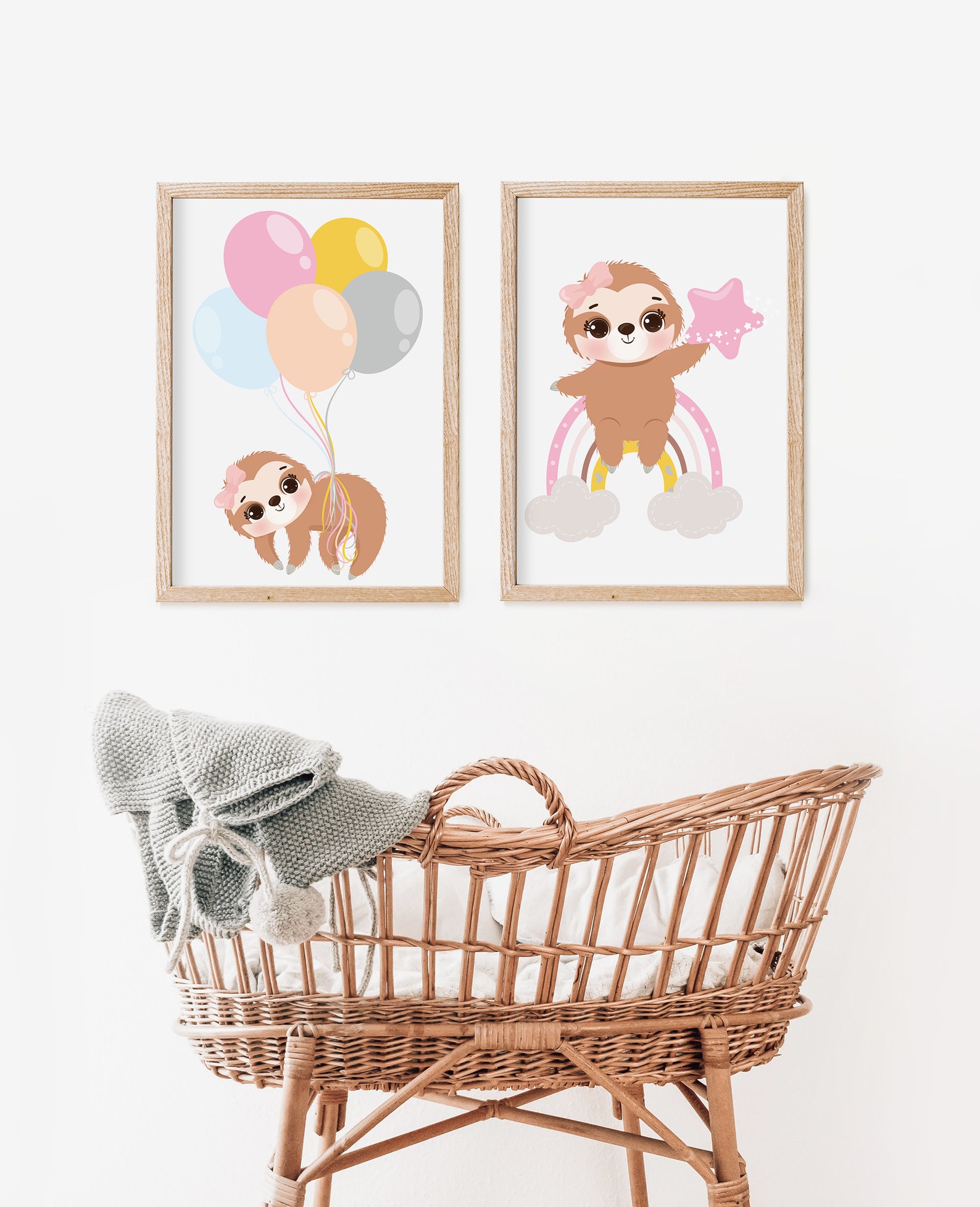 Cute Baby Girl Sloth Clipart PNG Sloths Clip Art Nursery - Etsy