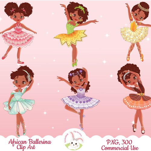 African Ballerina Clipart Ballerina Clip Art Cute Black - Etsy