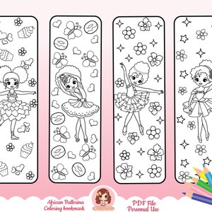 Printable Bookmarks for Kids, Set of 4 Bookmarks Princess Theme ...