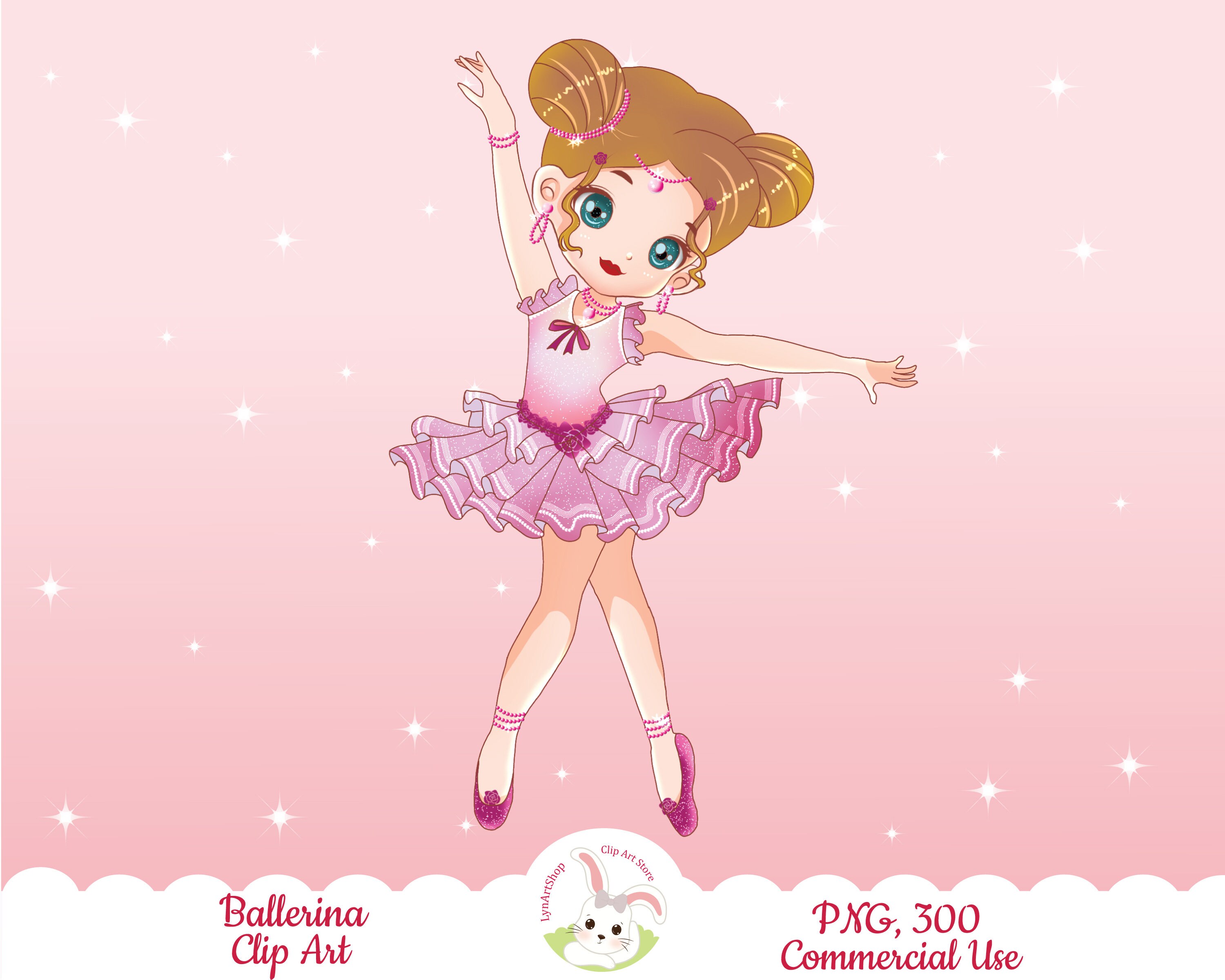 Ballerina Clipart, Ballerina Clip Art, Cute Ballerina, Dancing Girl ...