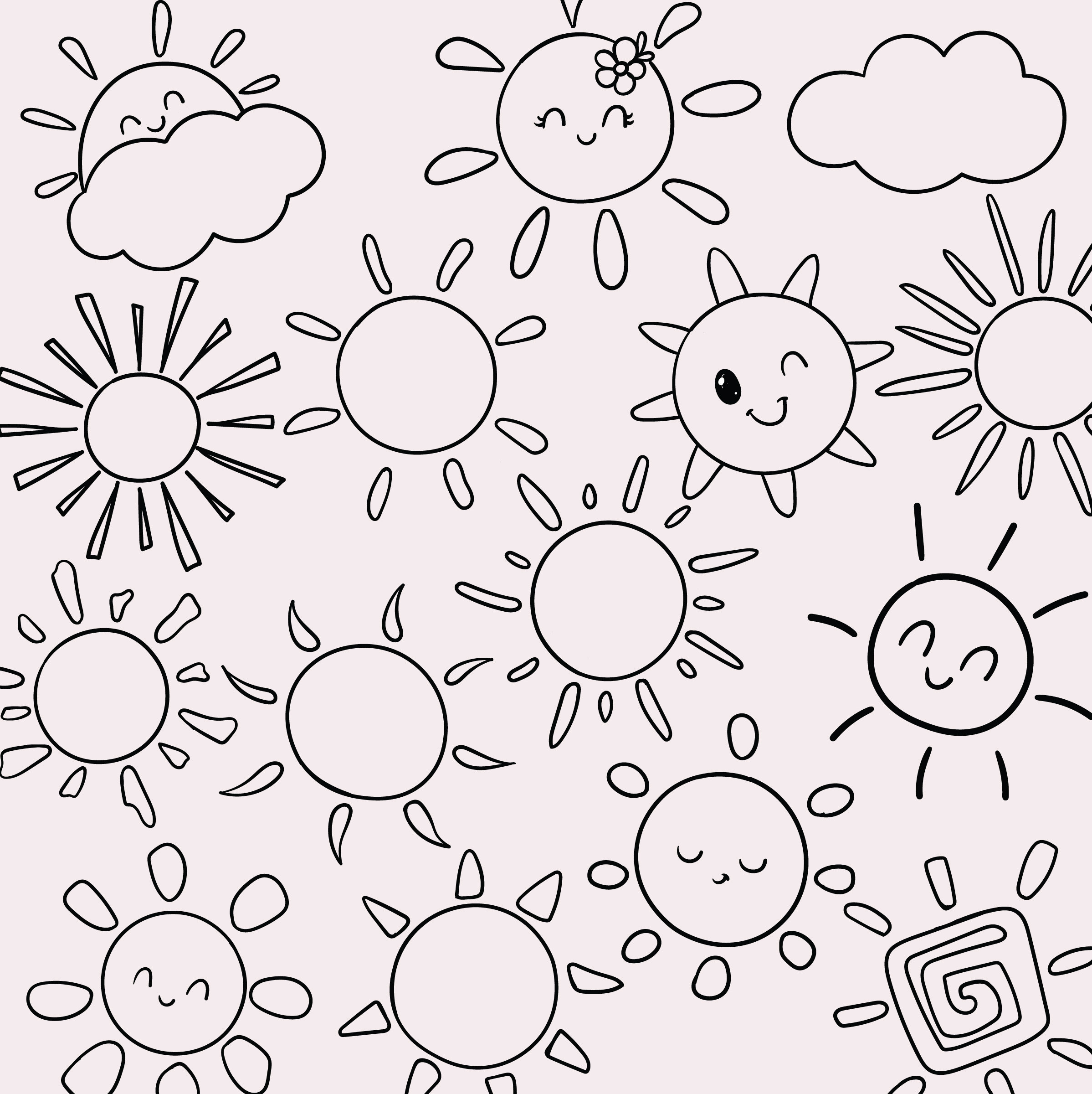 Hand Drawn Sun Clipart PNG, Cute Sun Clip Art, Happy Sun, Sunshine ...
