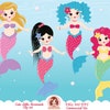 Cute African Mermaid Clipart PNG, Black Mermaid Clip Art, Little ...