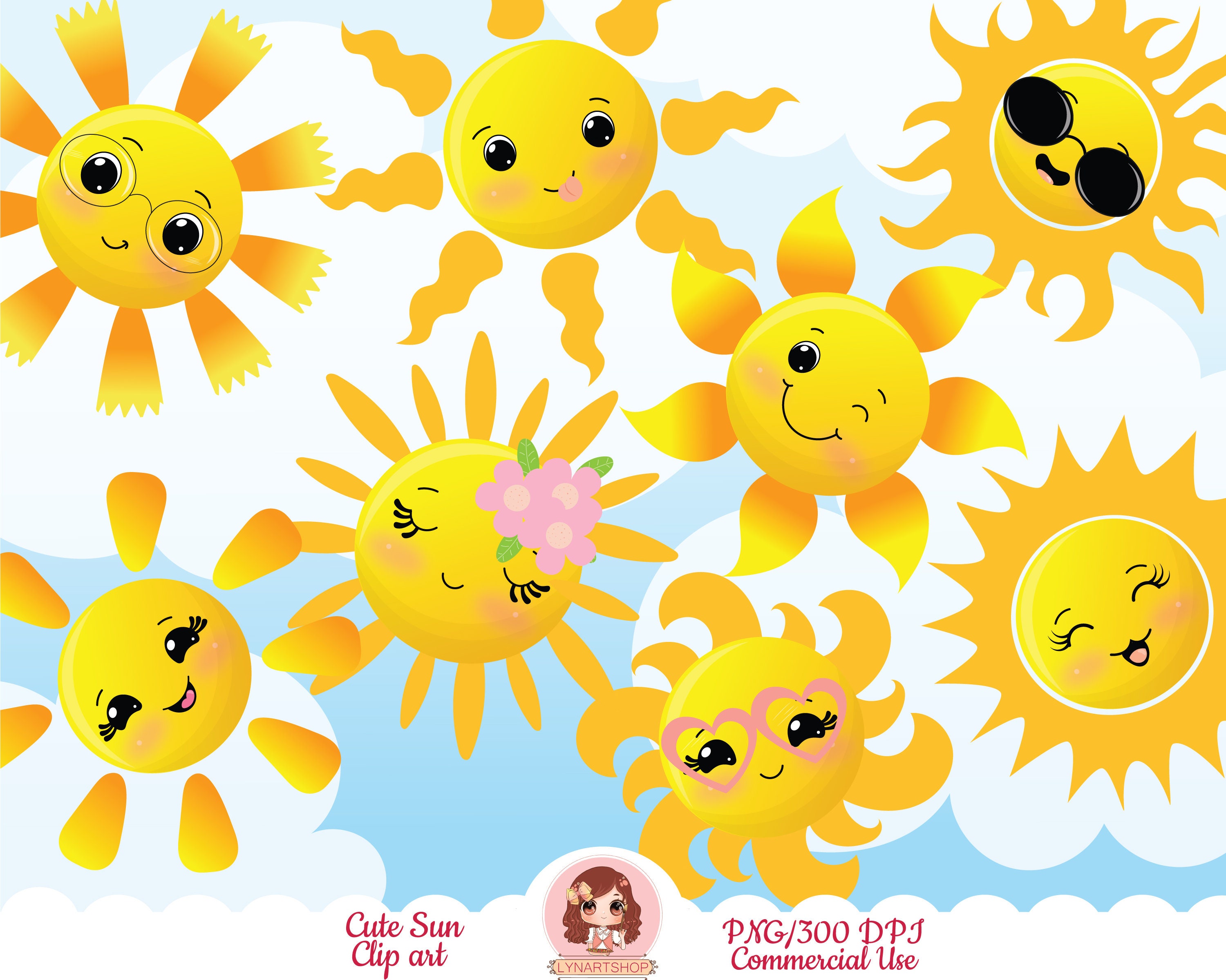 Happy Sun Clip Art