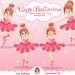 Cute Ballerina Clipart, Ballerina Clip Art, Ballerina in Pink Tutu ...
