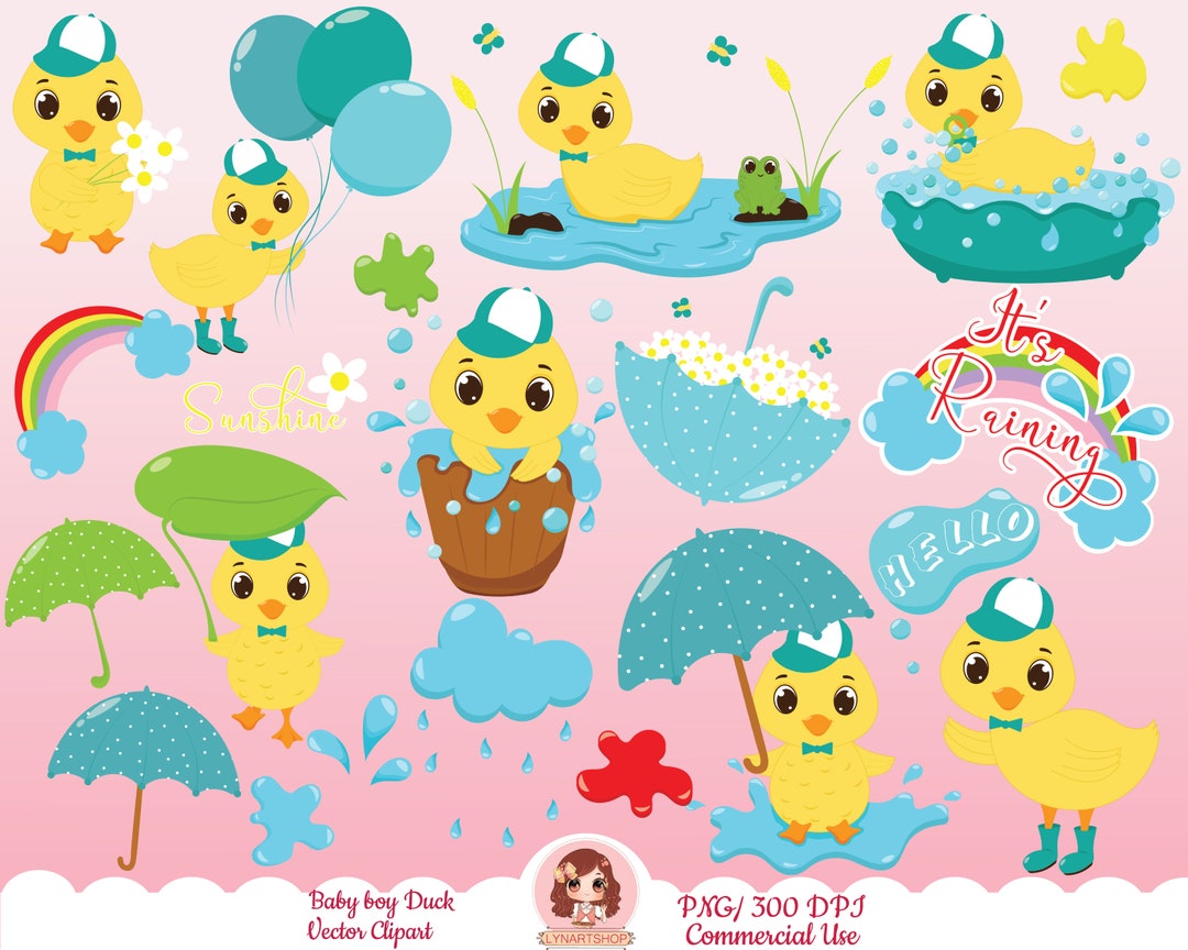 Cute Ducks Clipart PNG, Duckling Clip Art, Rubber Duck Clipart, Duckie ...