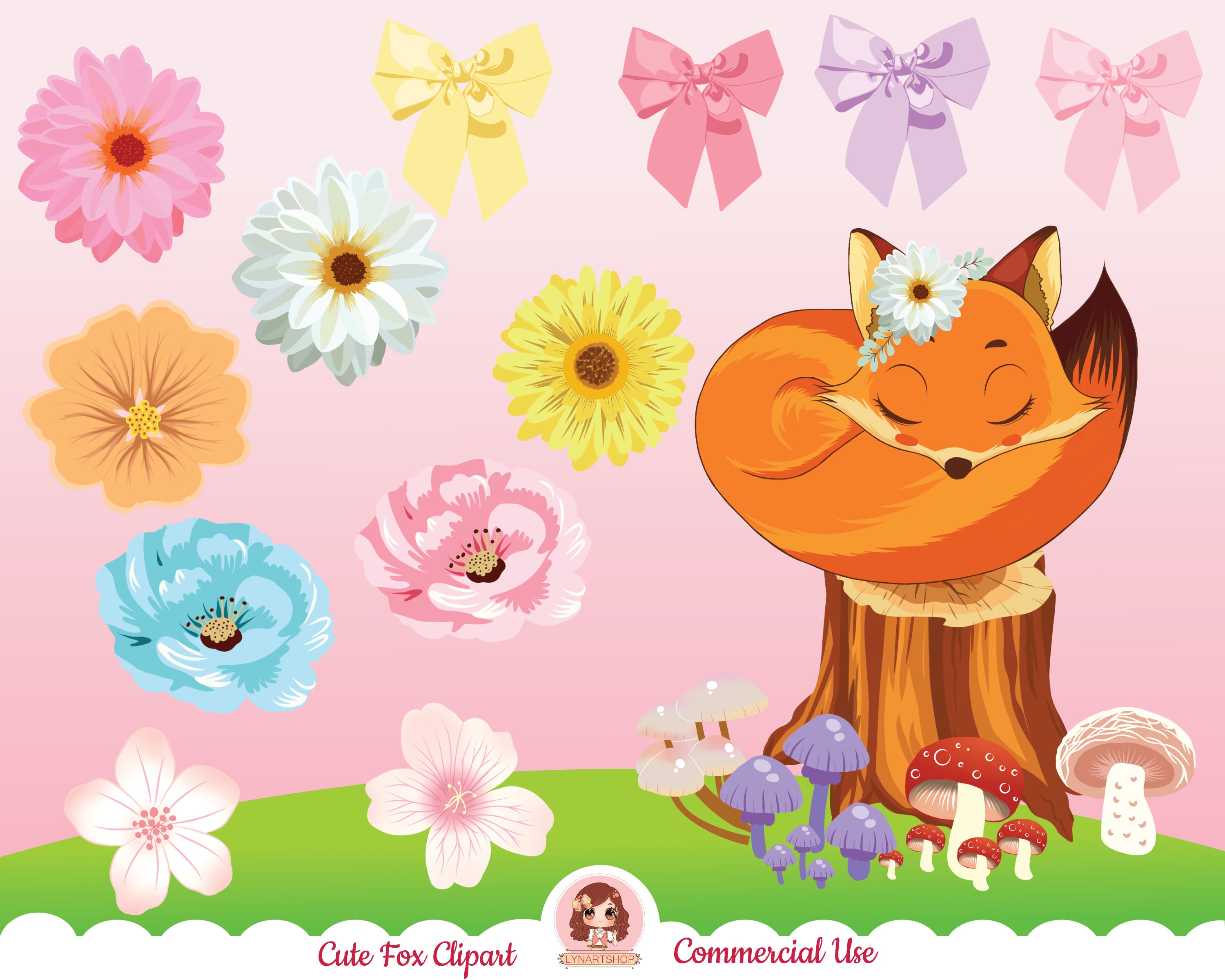 Cute Baby Fox Clipart