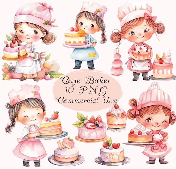 Girl Baker Cartoon