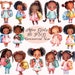 Cute Kids Clipart, Jumping Children, African American Kids, Happy, Joy ...
