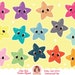 Cute Stars Clip Art, Kawaii Star Clipart, Star Clipart, Stars Clip Art ...