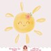 Watercolor Sun Clipart PNG, Cute Sun Clip Art, Happy Sun, Sunshine ...