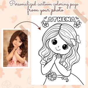 Customized Photo Coloring Pages, Personalized Coloring Page, Coloring ...