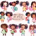 Cute Watercolor Afro Kid Girl Students Clipart PNG, Clip Art, Students ...