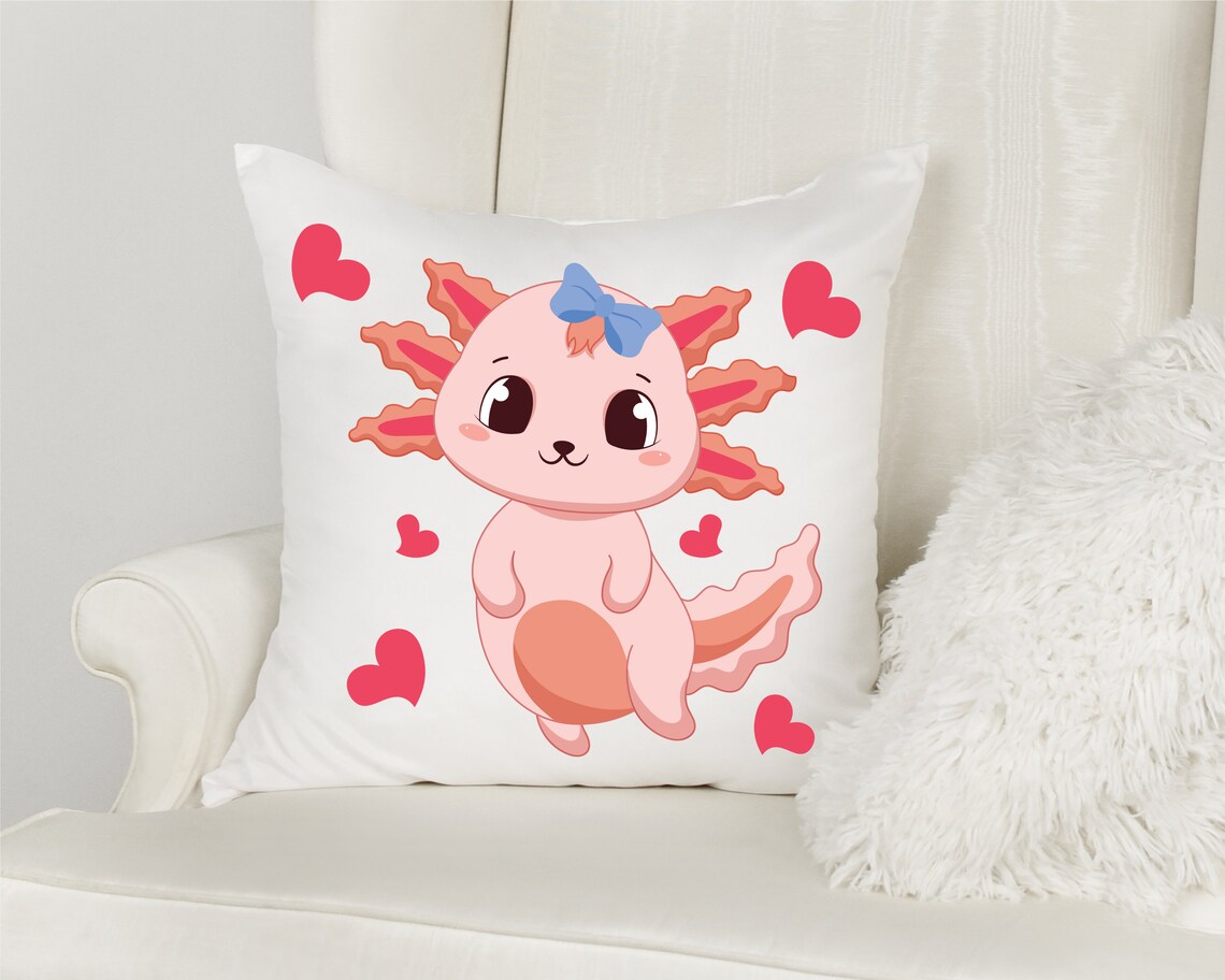 Axolotl Clipart Cute Kawaii Axolotl Set Cartoon Vector - Etsy