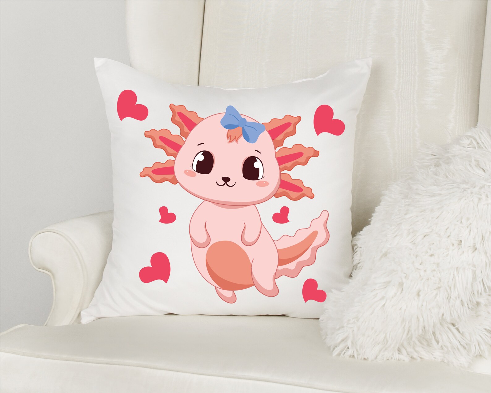 Axolotl Clipart, Cute Kawaii Axolotl Set, Cartoon, Vector, Chibi, Cute ...