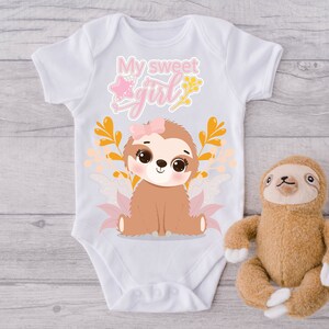 Cute Baby Girl Sloth Clipart PNG, Sloths Clip Art, Nursery Clip Art ...