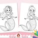Black Mermaid Coloring Pages for Kids, African American Mermaid ...